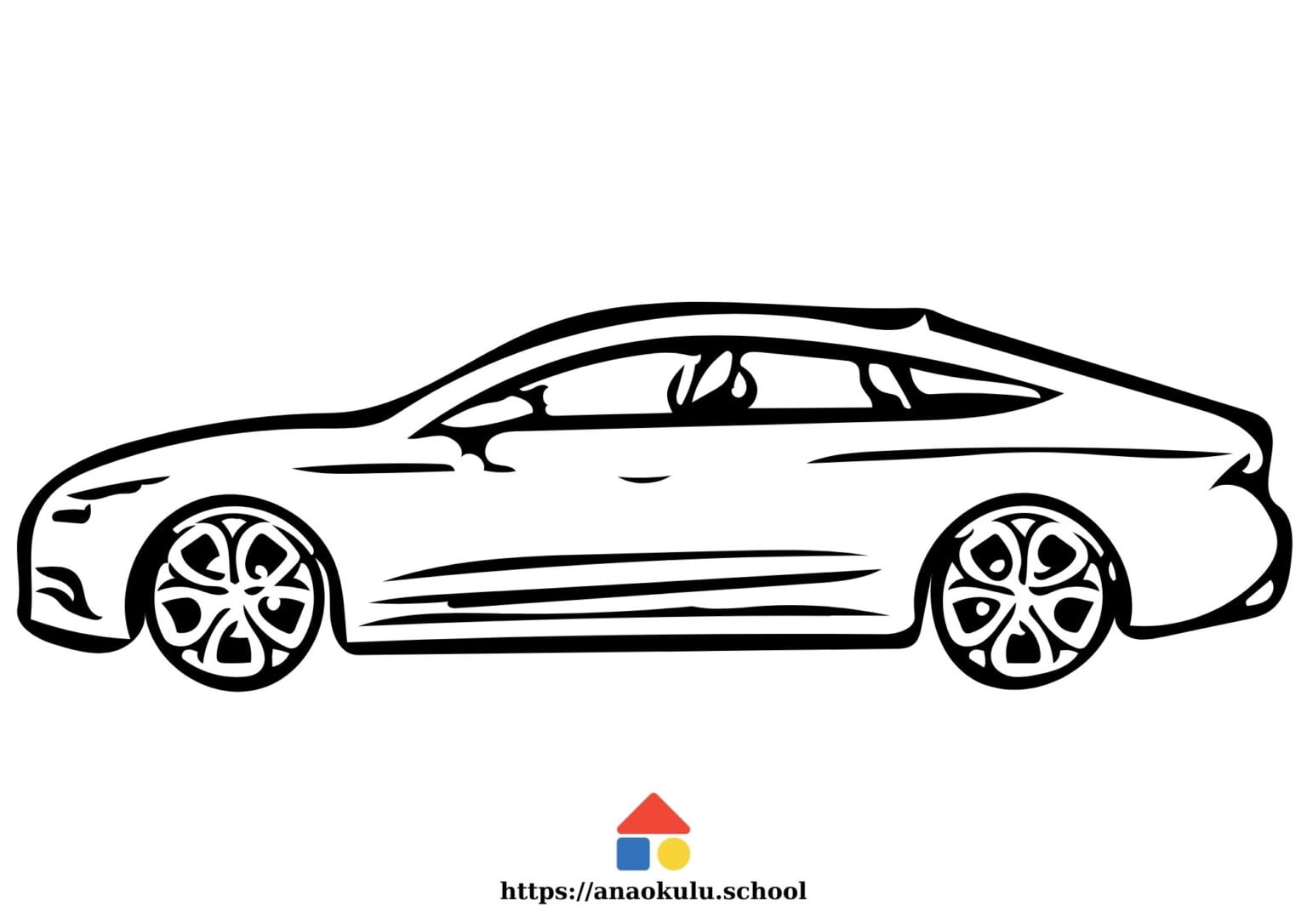 Araba Boyama Sayfaları - Evimdeki Anaokulu