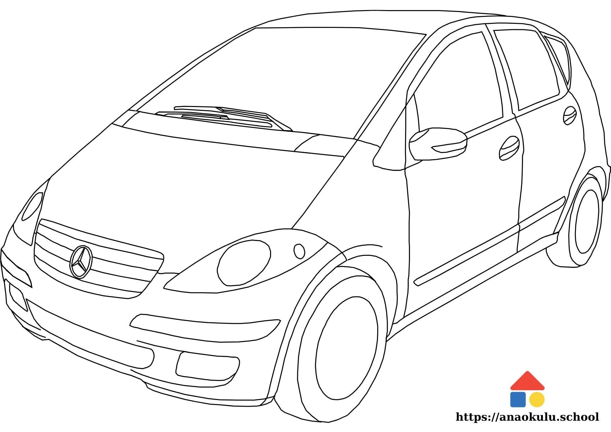 Araba Boyama Sayfaları - Evimdeki Anaokulu