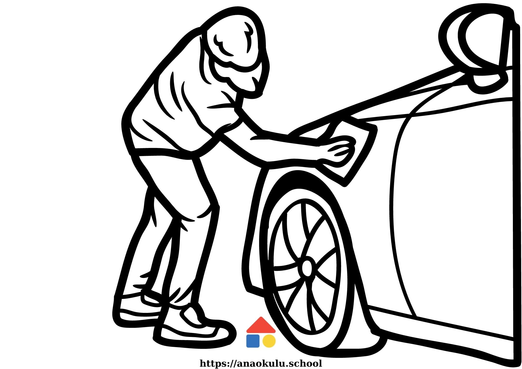 Araba Boyama Sayfaları - Evimdeki Anaokulu