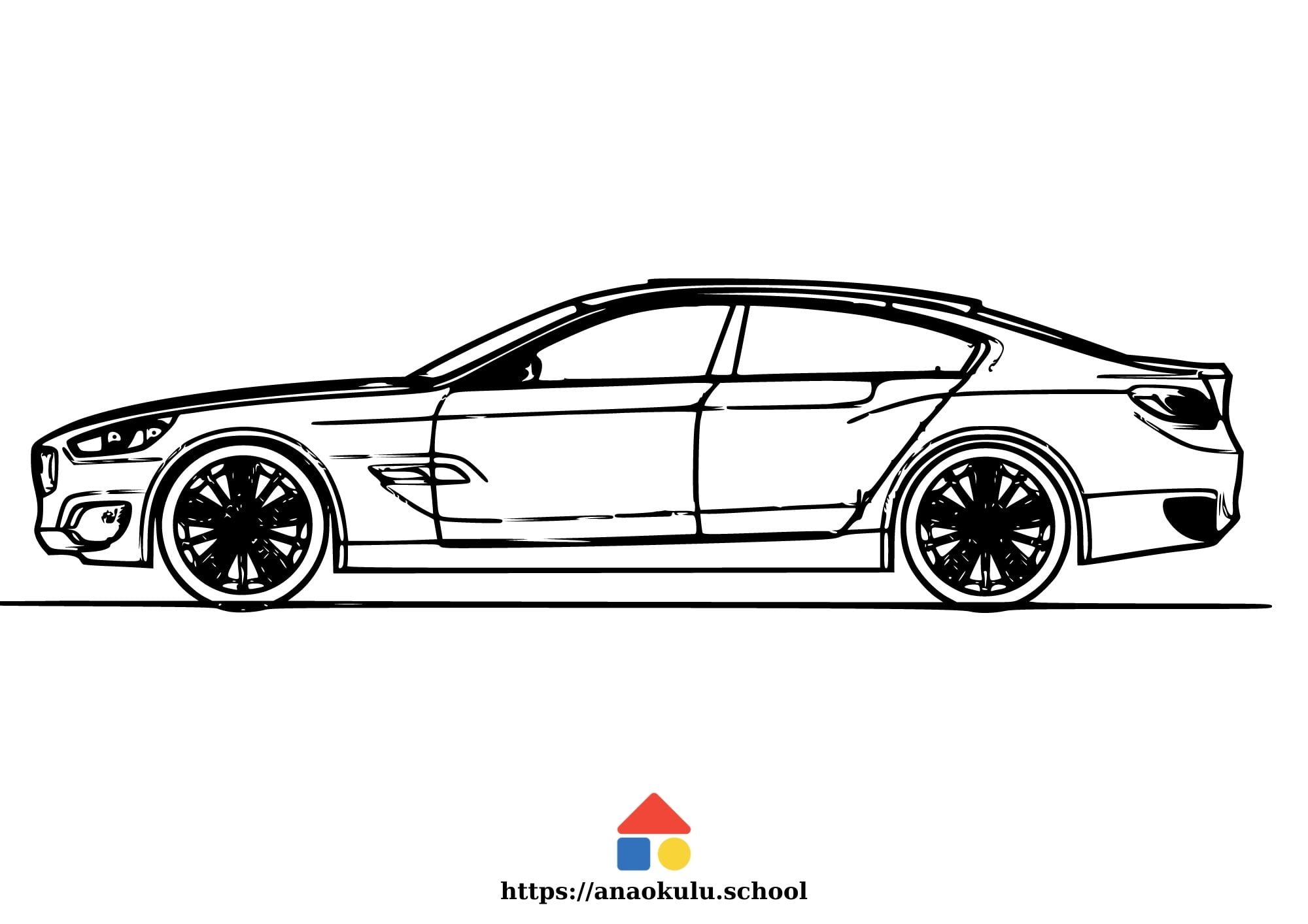 Araba Boyama Sayfaları - Evimdeki Anaokulu