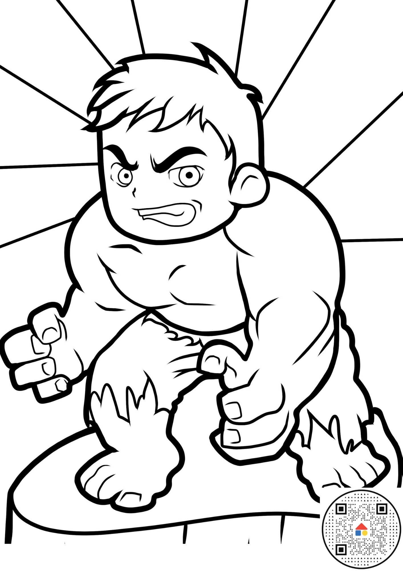 Hulk Boyama Sayfaları - Evimdeki Anaokulu