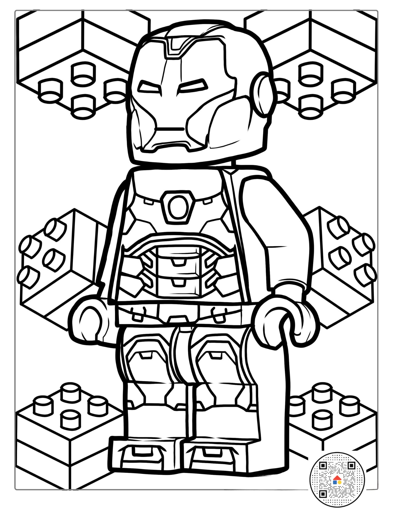 Iron Man, Demir Adam Boyama Sayfaları - Evimdeki Anaokulu