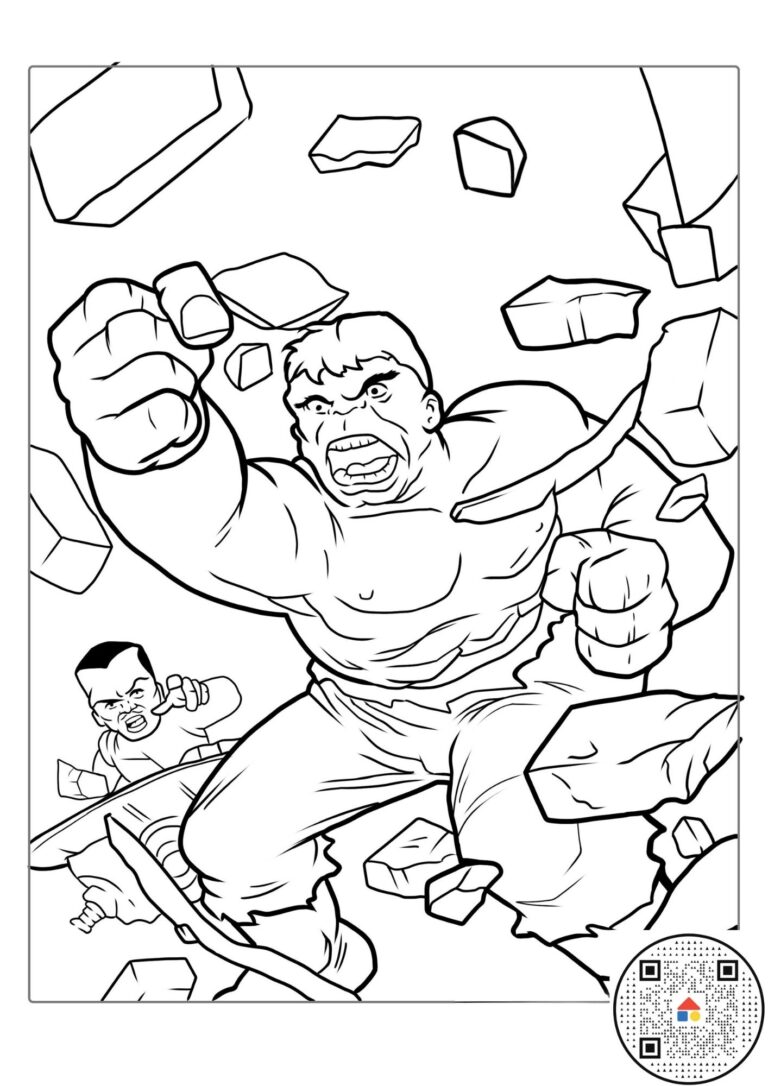 Hulk Boyama Sayfaları - Evimdeki Anaokulu