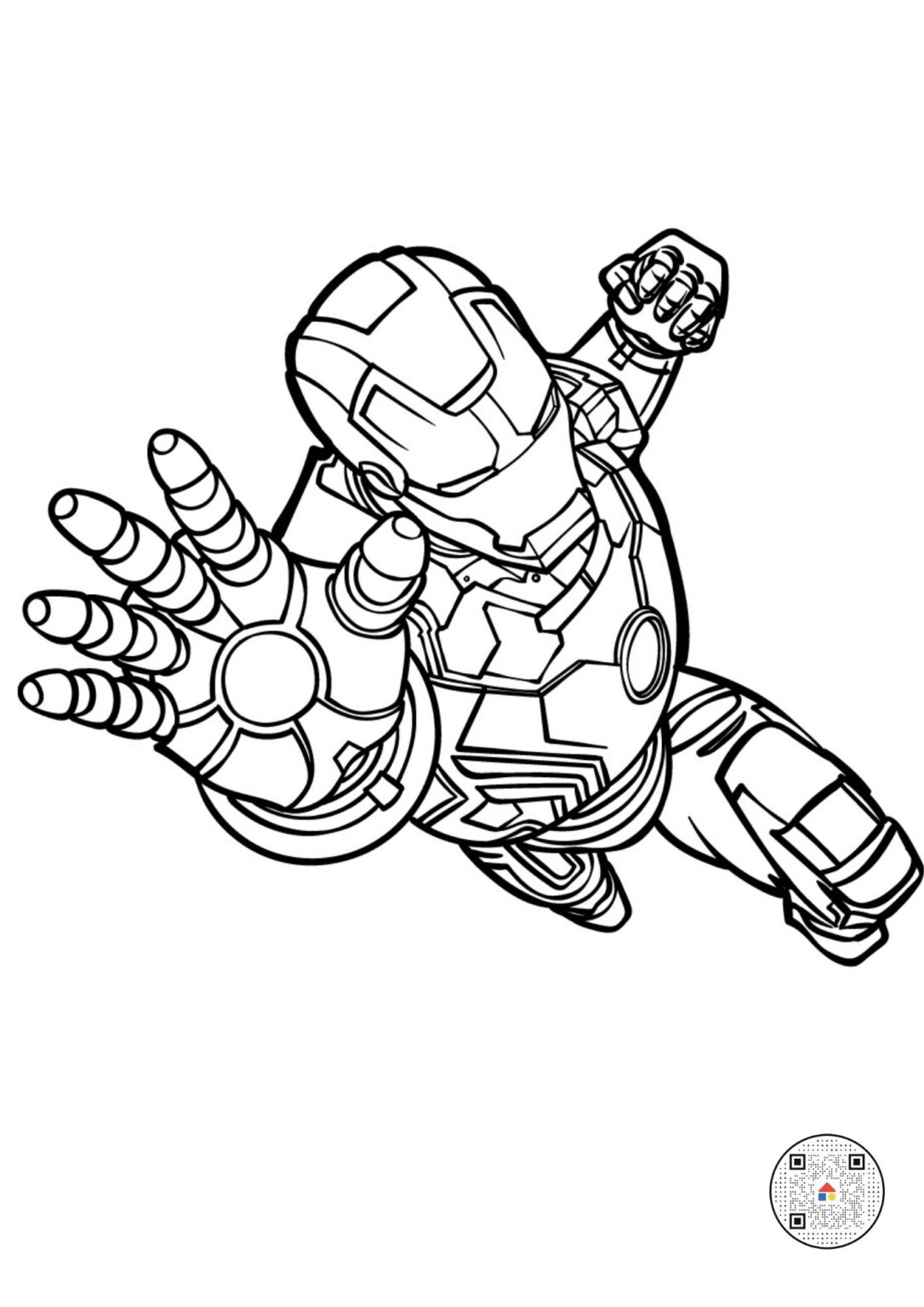 Iron Man, Demir Adam Boyama Sayfaları - Evimdeki Anaokulu