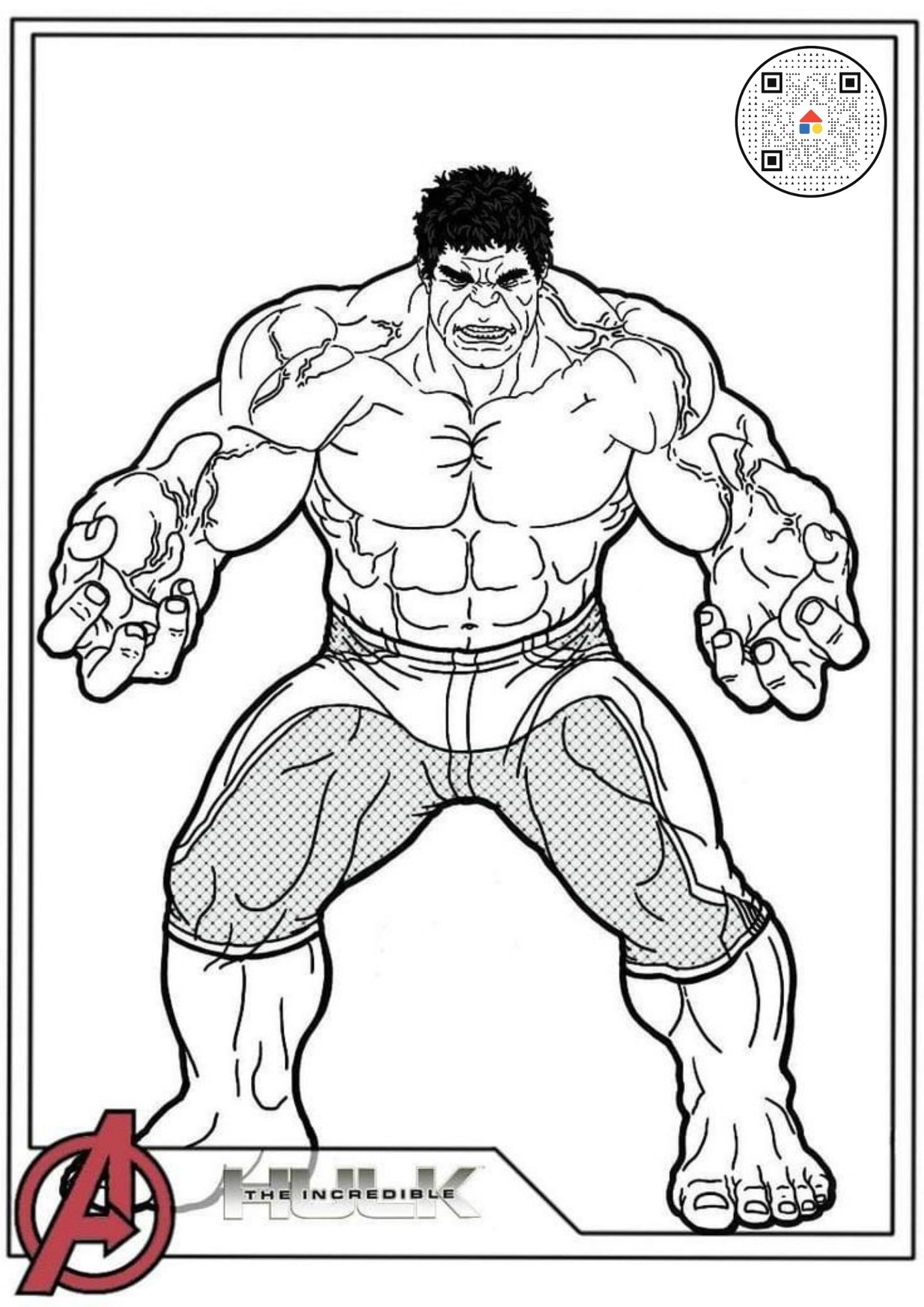 Hulk Boyama Sayfaları - Evimdeki Anaokulu