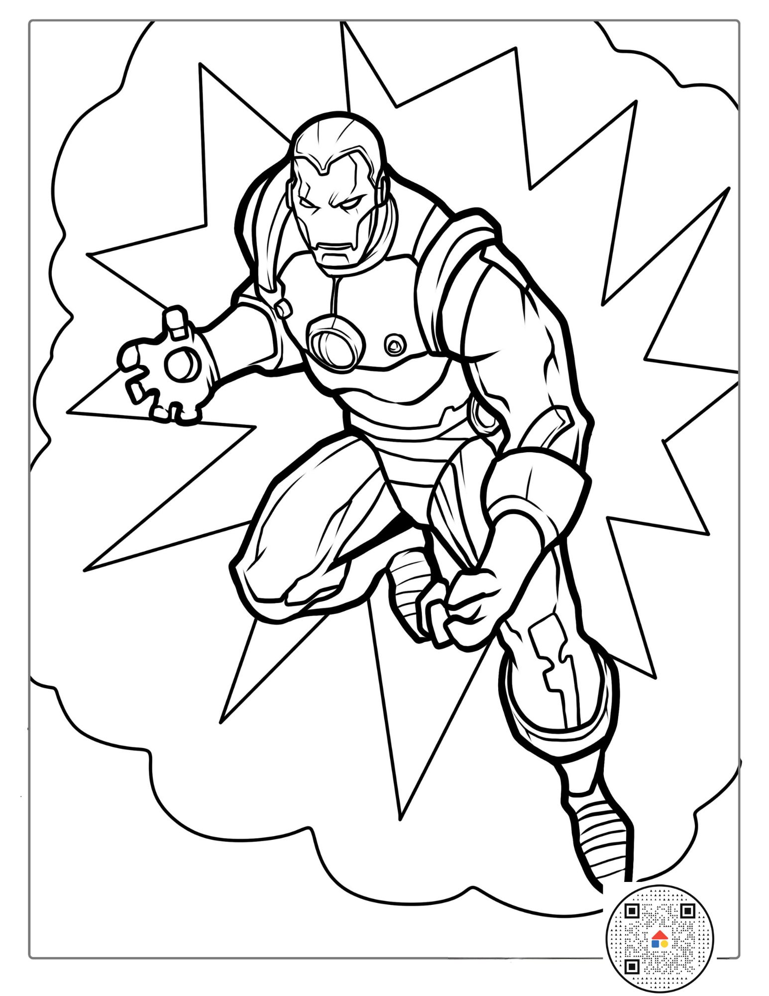 Iron Man, Demir Adam Boyama Sayfaları - Evimdeki Anaokulu