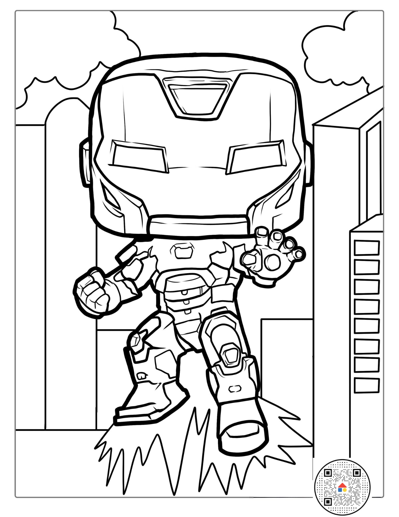 Iron Man, Demir Adam Boyama Sayfaları - Evimdeki Anaokulu
