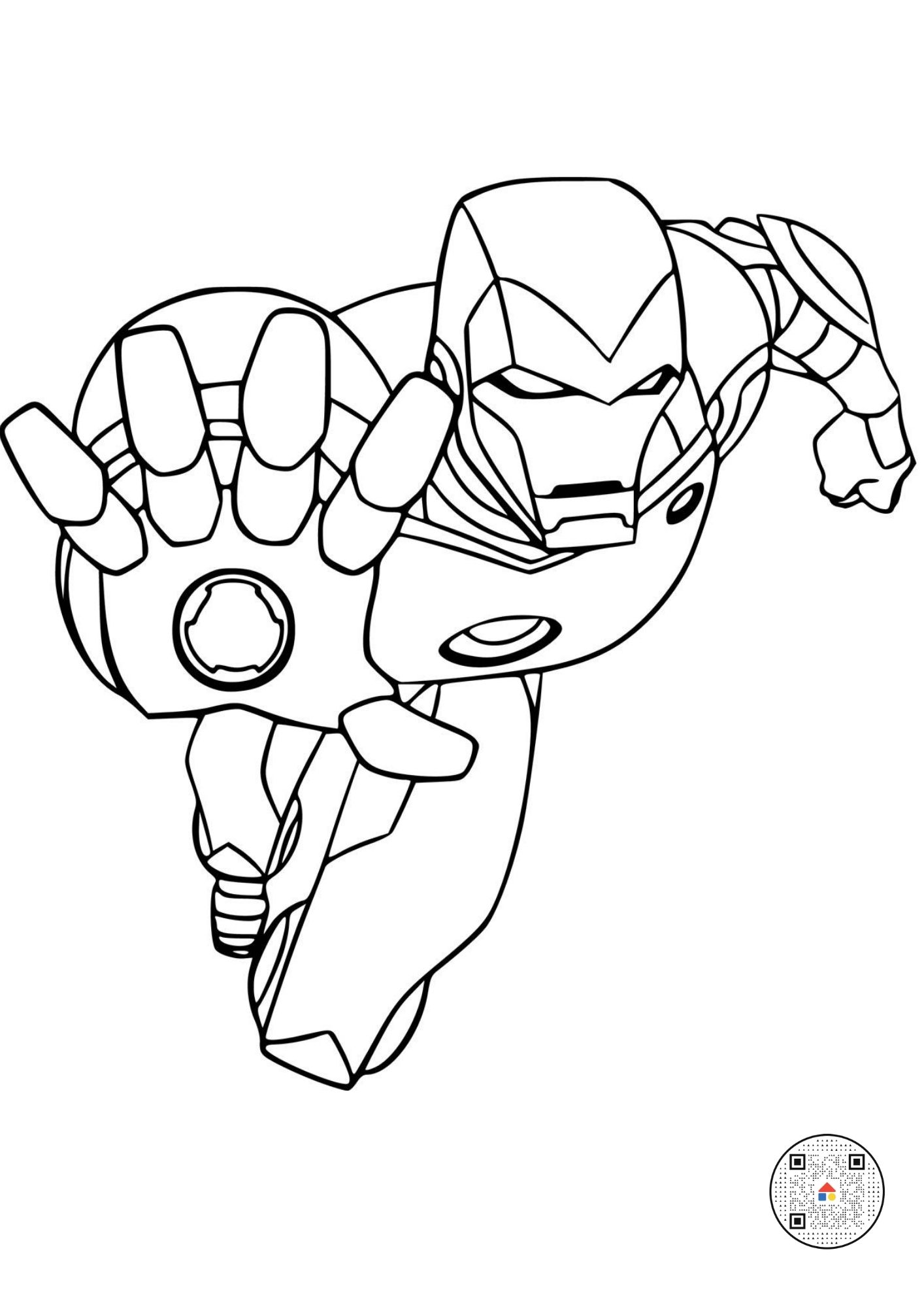 Iron Man, Demir Adam Boyama Sayfaları - Evimdeki Anaokulu
