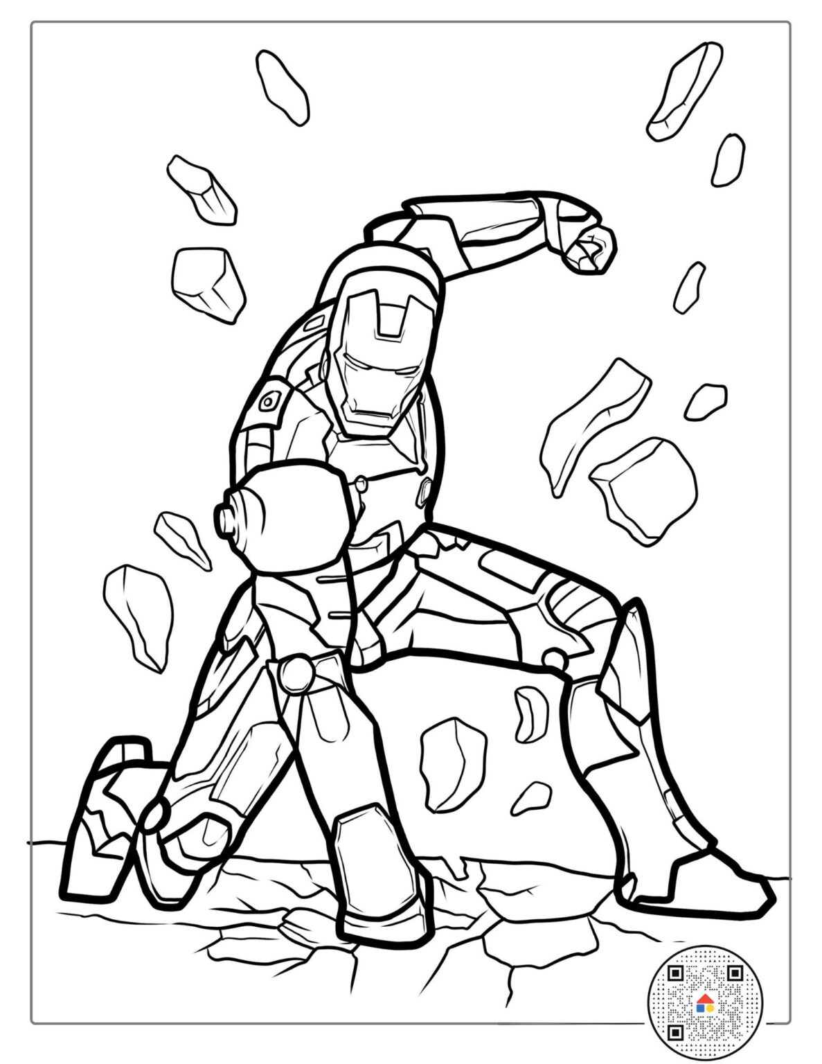 Iron Man, Demir Adam Boyama Sayfaları - Evimdeki Anaokulu
