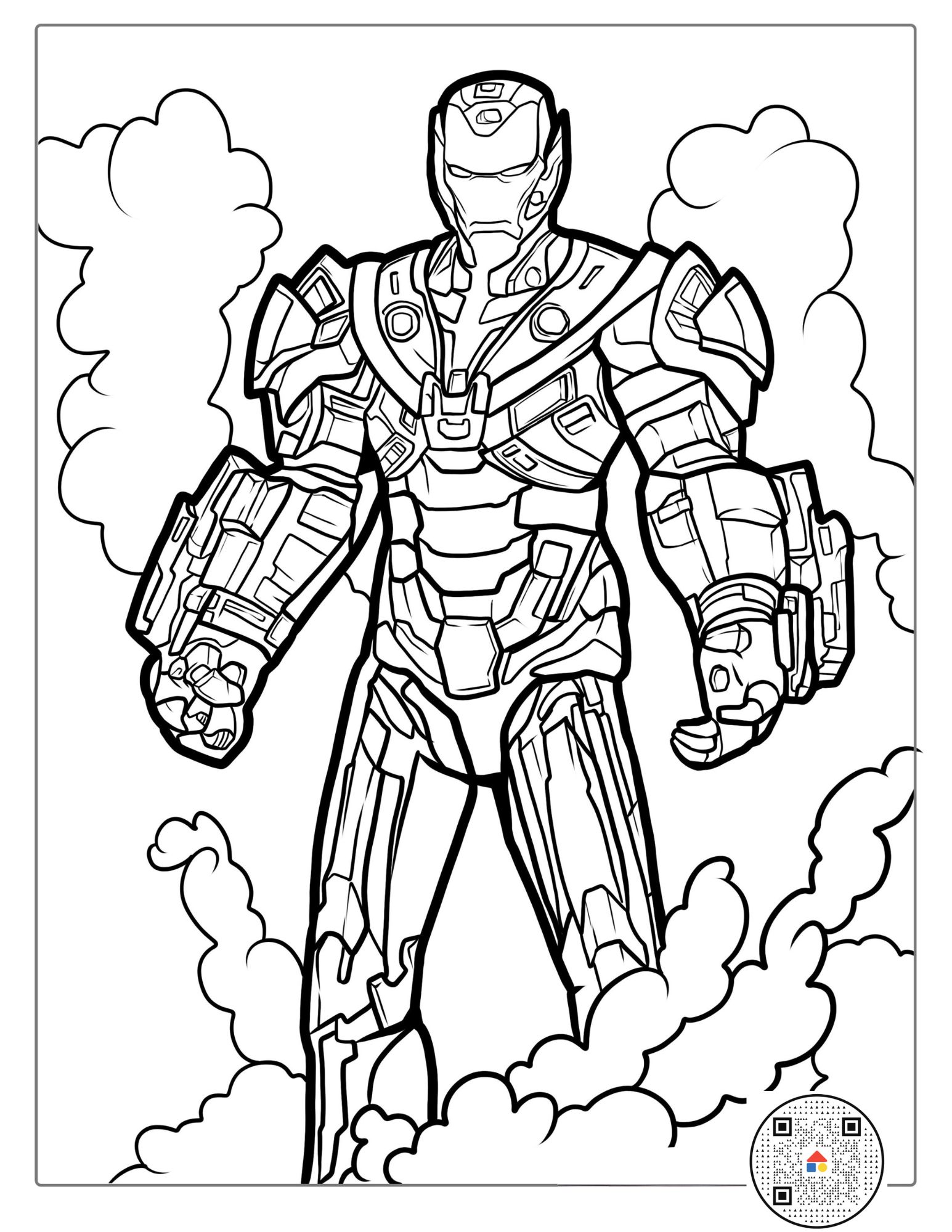 Iron Man, Demir Adam Boyama Sayfaları - Evimdeki Anaokulu