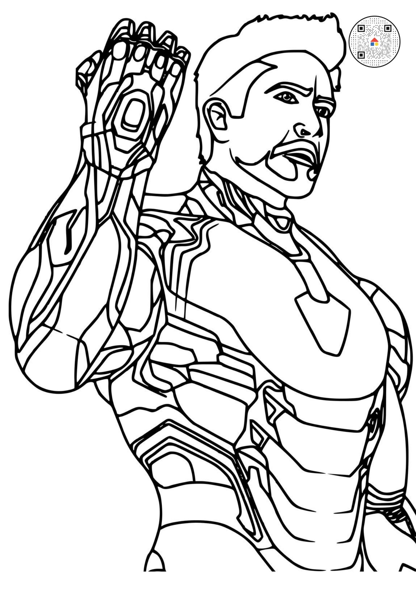 Iron Man, Demir Adam Boyama Sayfaları - Evimdeki Anaokulu