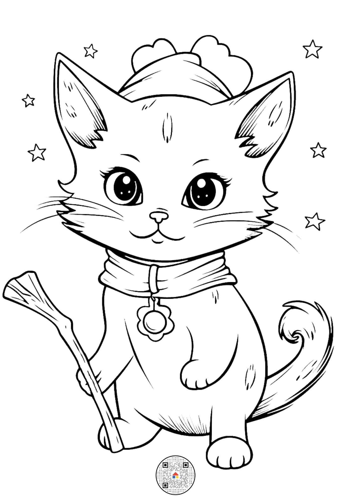 Kedi Boyama Sayfaları - Evimdeki Anaokulu