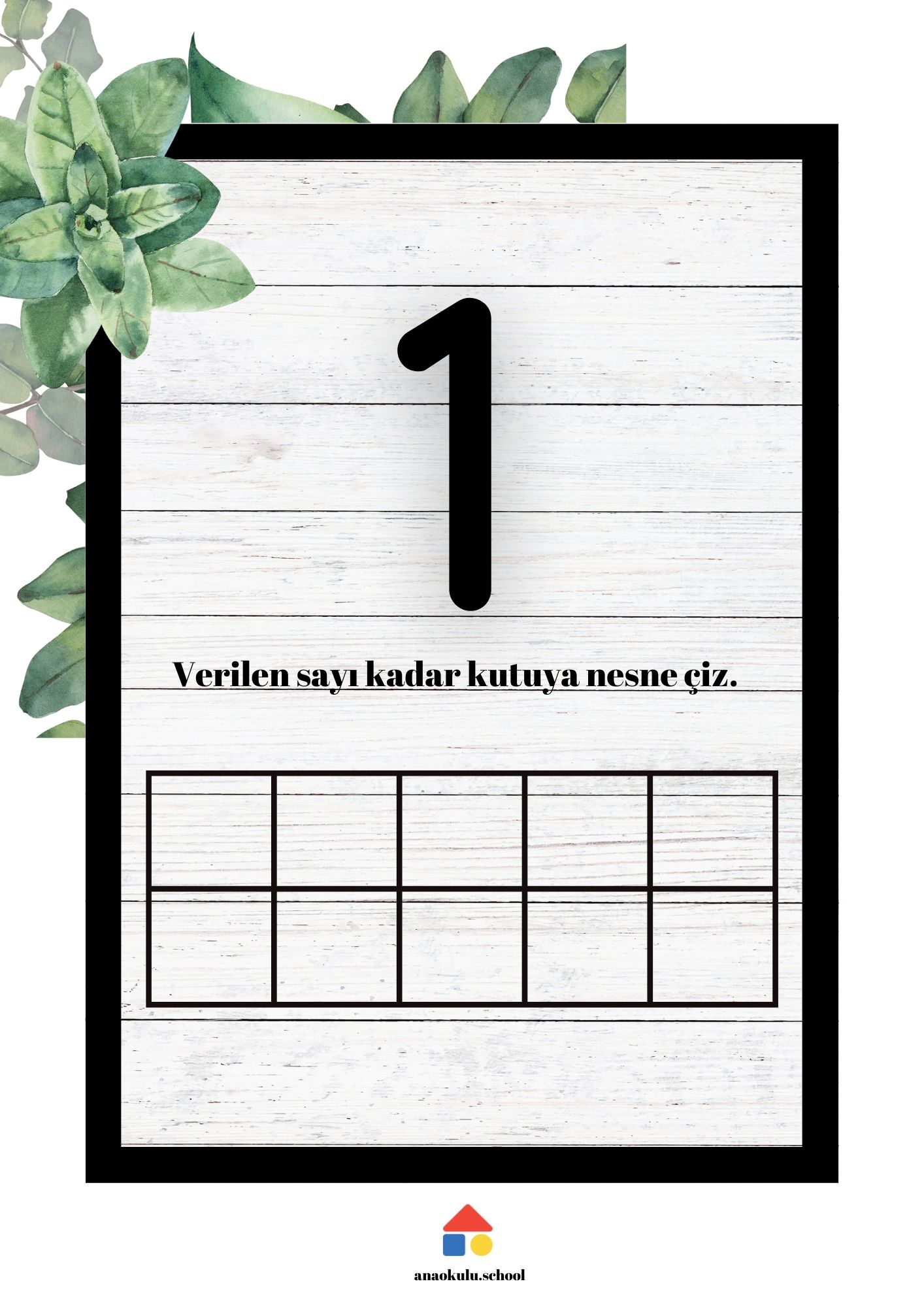 1 Rakamı Okul Öncesi Etkinlikleri - Evimdeki Anaokulu