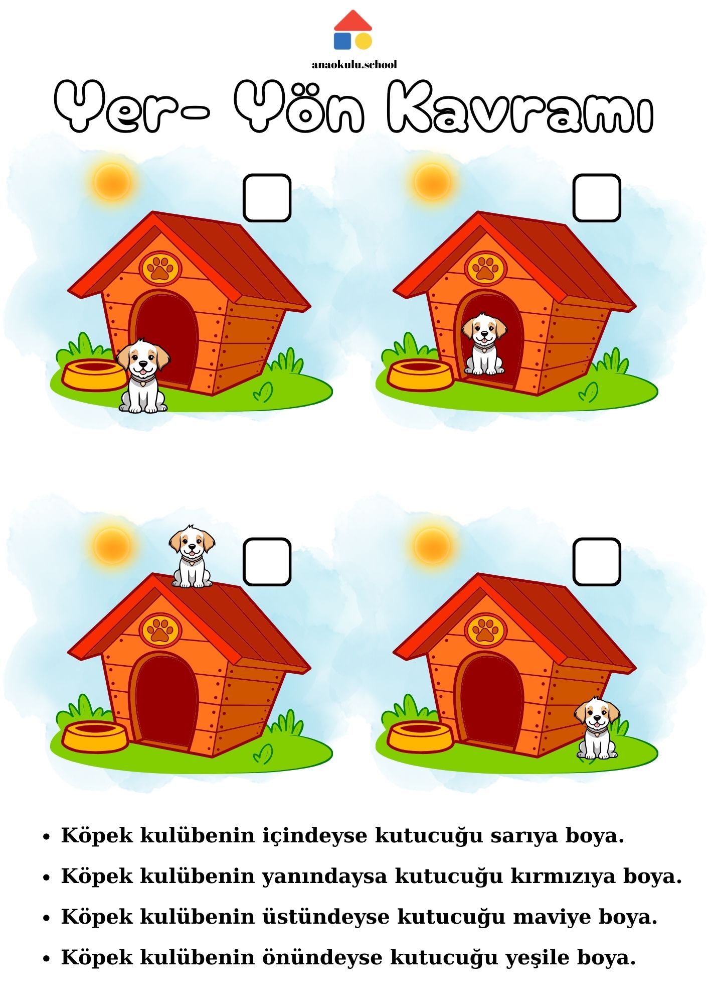 Okul Öncesi Yer- Yön Kavramı - Evimdeki Anaokulu