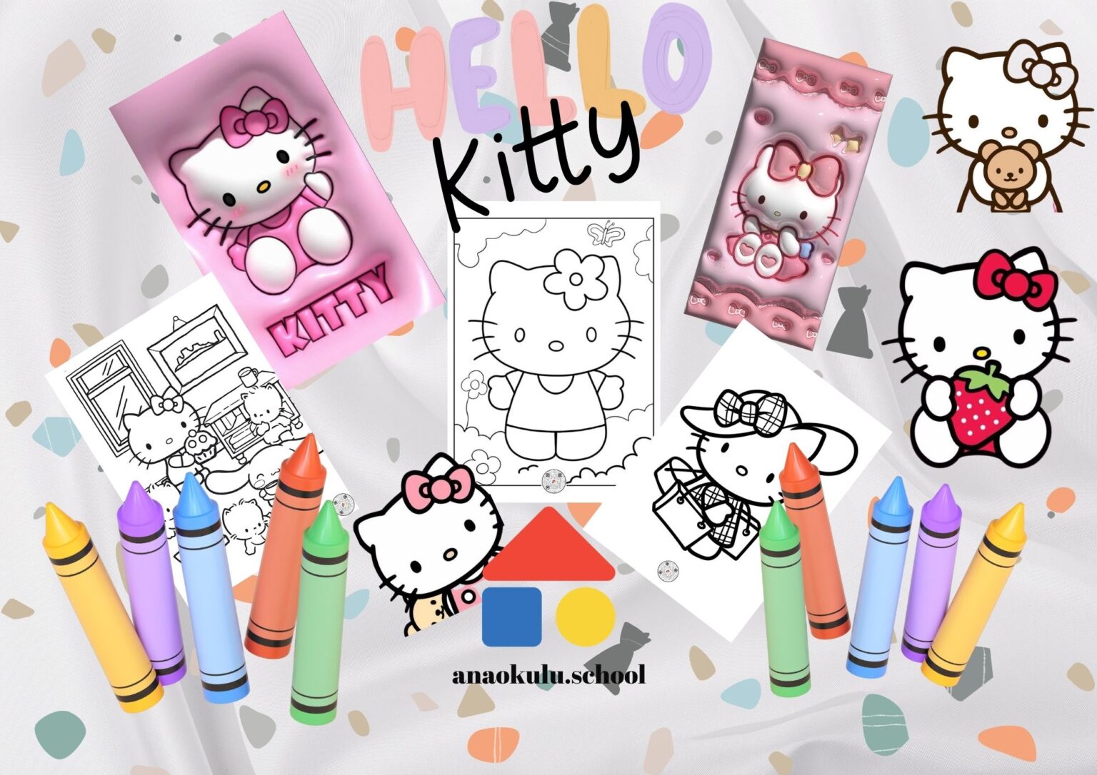 Hello Kitty Boyama Evimdeki Anaokulu